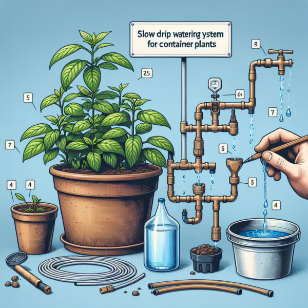 How to Set up a Slow Drip Watering System for Container Plants - Enjoy ...