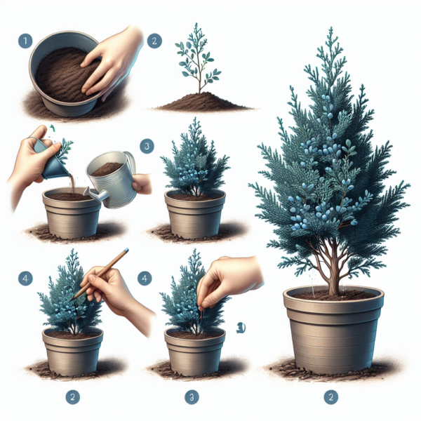 Planting blue point juniper in pots: step-by-step guide - Enjoy Container Gardening